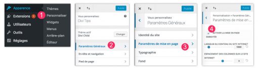 La mise en page emboitée de Divi ou Boxed Layout
