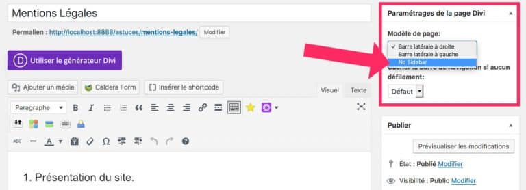 The operation of Divi and Divi Builder in WordPress : explanations
