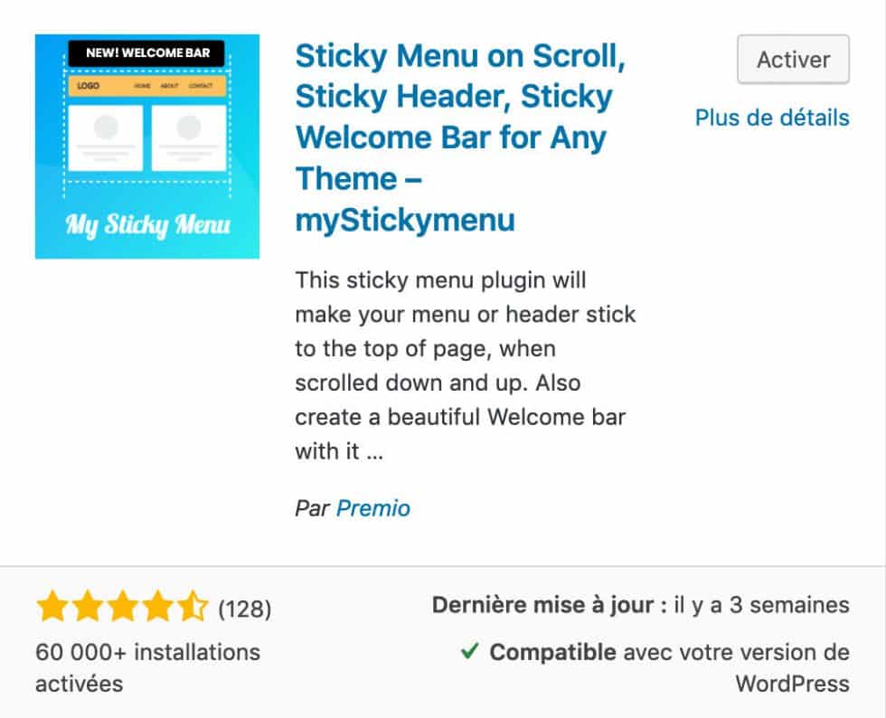 Menu "sticky on scroll" avec Divi : comment le créer