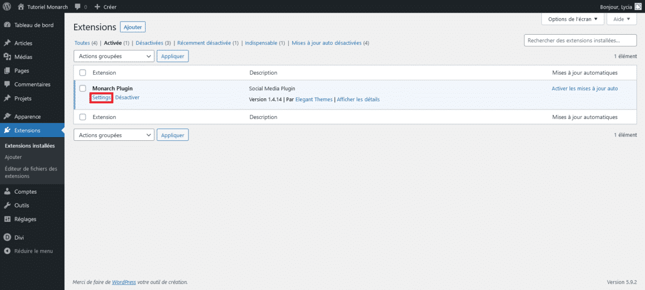 Monarch : guide d’utilisation de l’extension de partage