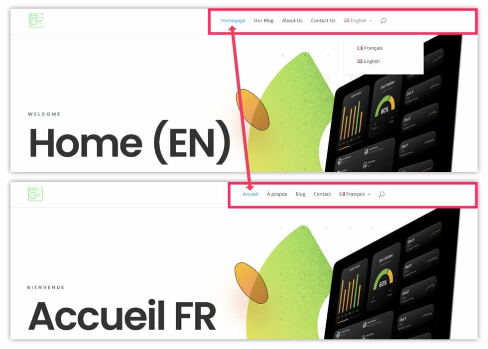 Polylang and Divi: how to translate all parts of your site?